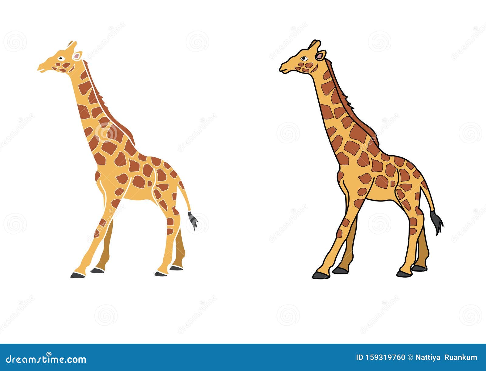 Giraffe Cartoon For Kids. Colored Giraffe Cartoon Or Giraffe Cartoon ...