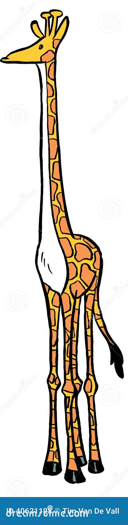 Giraffe Cartoon stock illustration. Illustration of spotted - 40621128