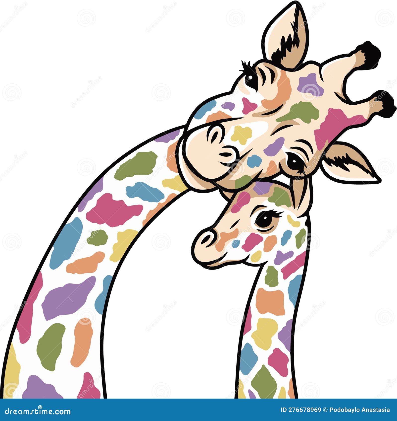 Giraffe clipart vector stock vector. Illustration of afrika - 276678969