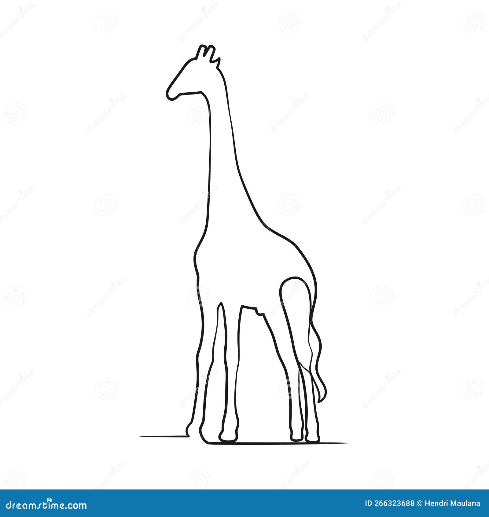 Giraffe Continuous One Line Art Design Stock Vector - Illustration of ...