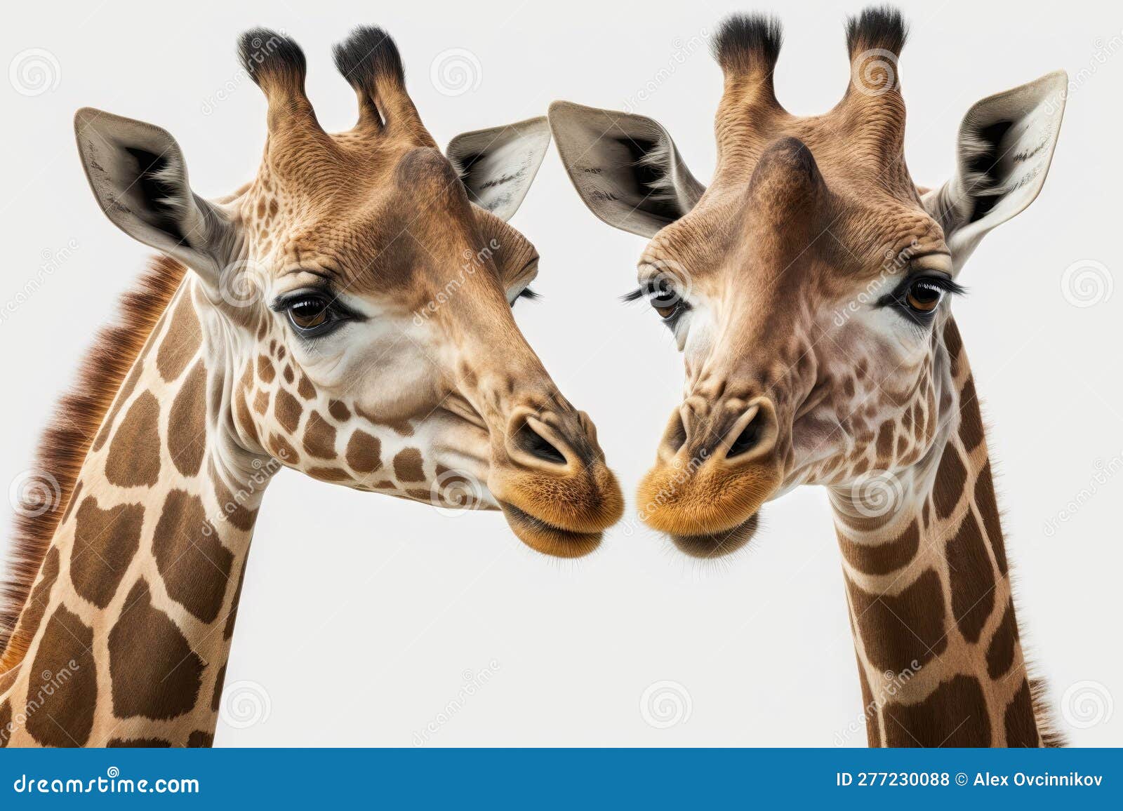 Giraffe Couple in High Resolution on White Background for Posters and ...