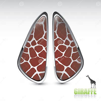 Giraffe footprint button stock vector. Illustration of foot - 27000263