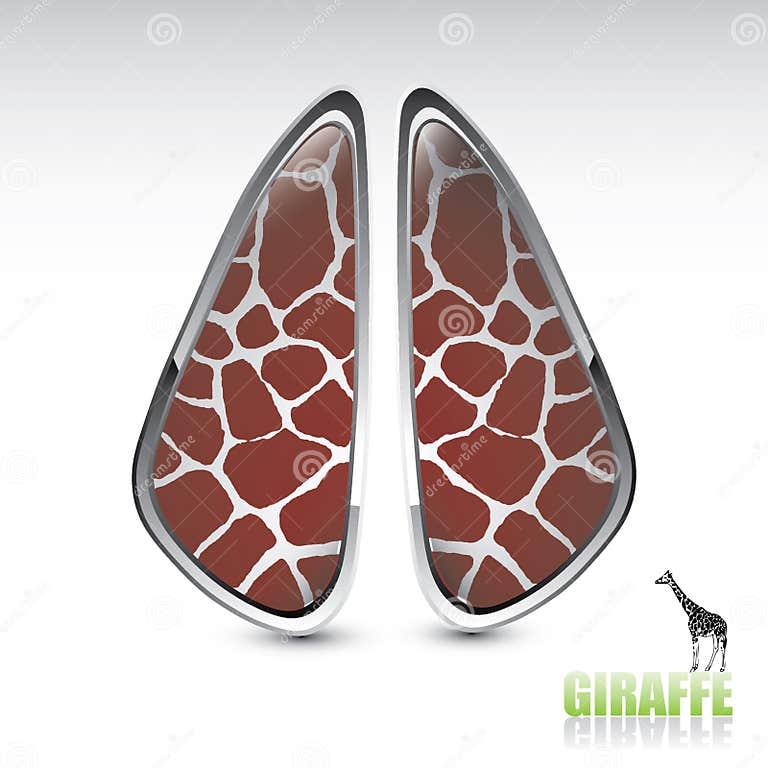 Giraffe footprint button stock vector. Illustration of foot - 27000263