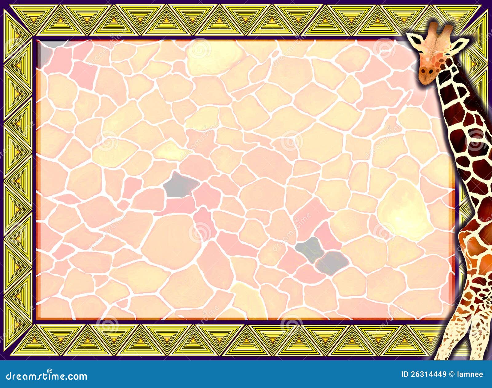Giraffe And Frame Texture Illustrator Background Vector Illustration ...