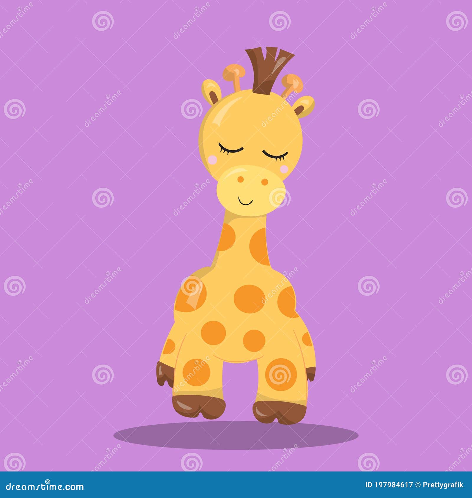 GIRAFFE FRONT 04 stock vector. Illustration of vector - 197984617