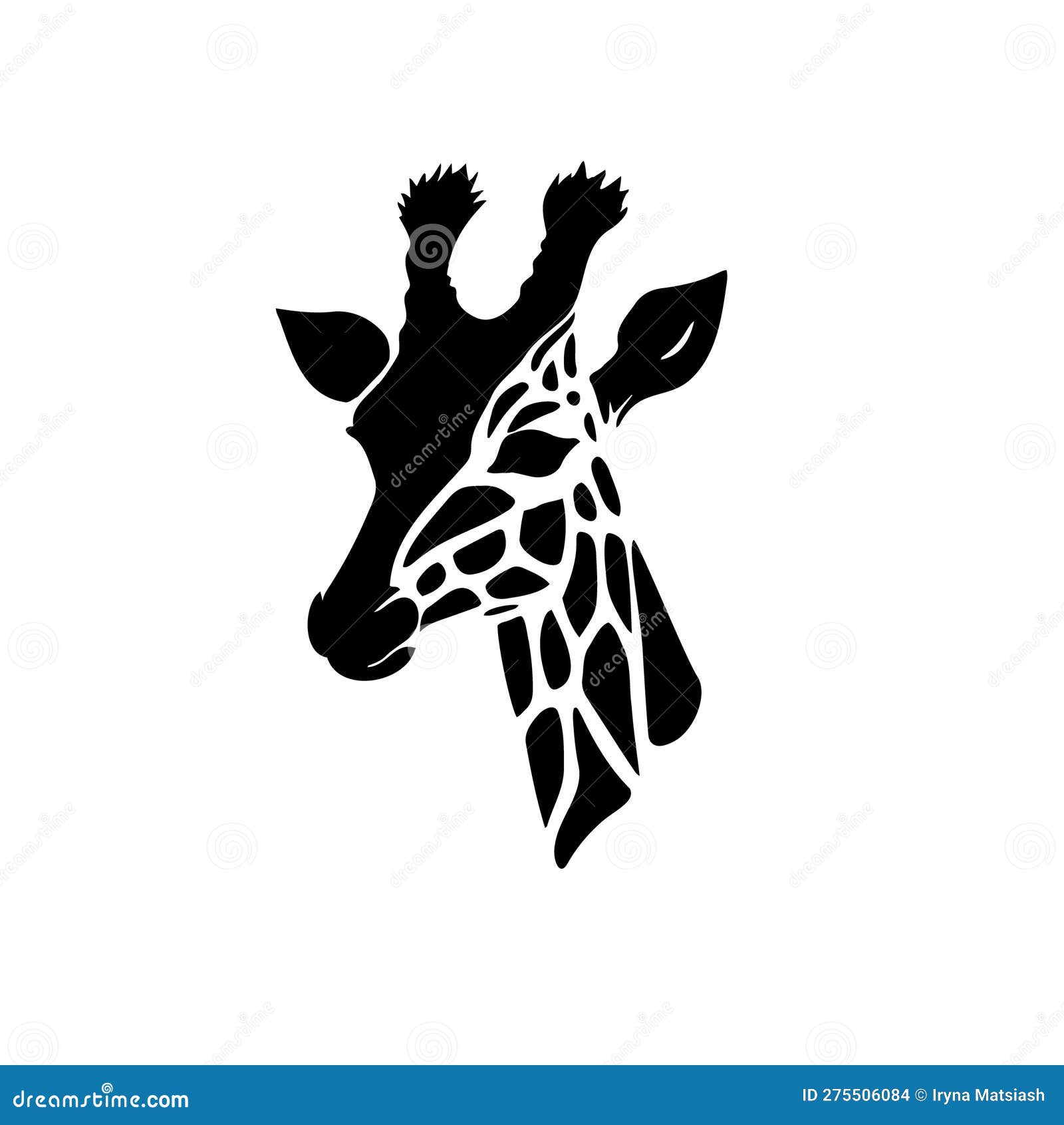 Giraffe Head Silhouette Clip Art