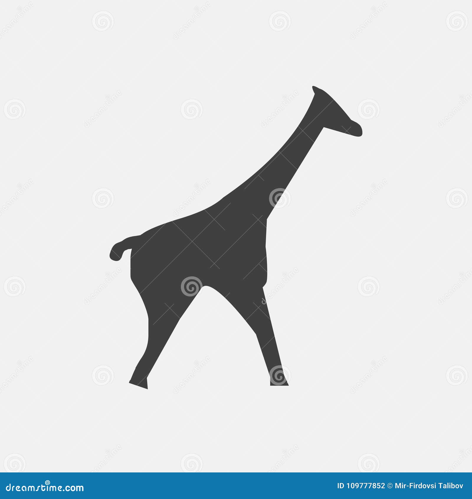 Giraffe icon stock illustration. Illustration of kangaroo - 109777852