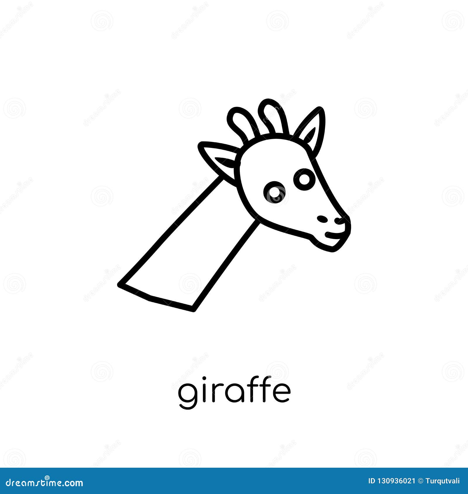 Giraffe Linear Icon. Modern Outline Giraffe Logo Concept On Whit ...