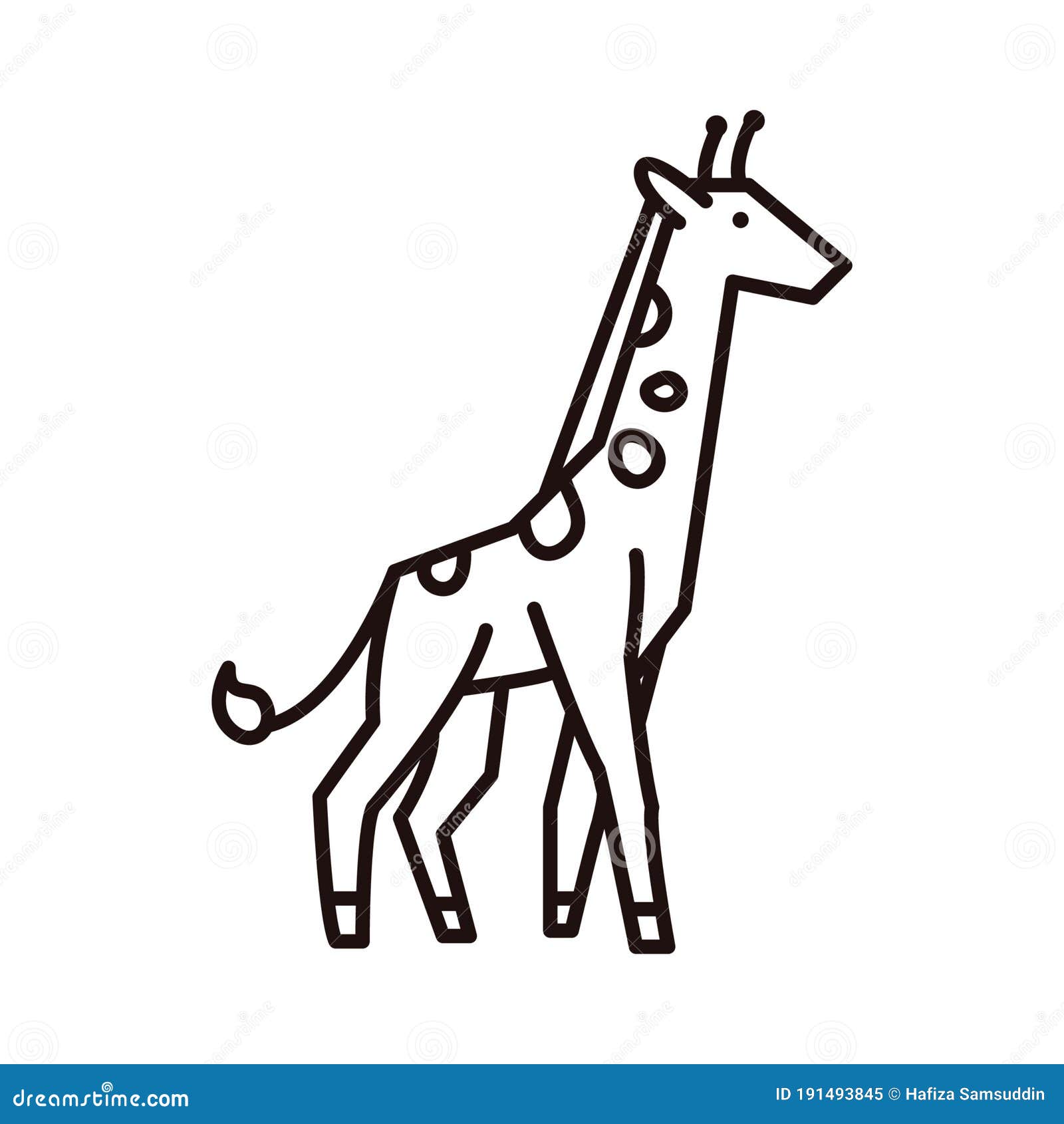 Giraffe Icon. Vector Illustration Decorative Design Stock Vector ...