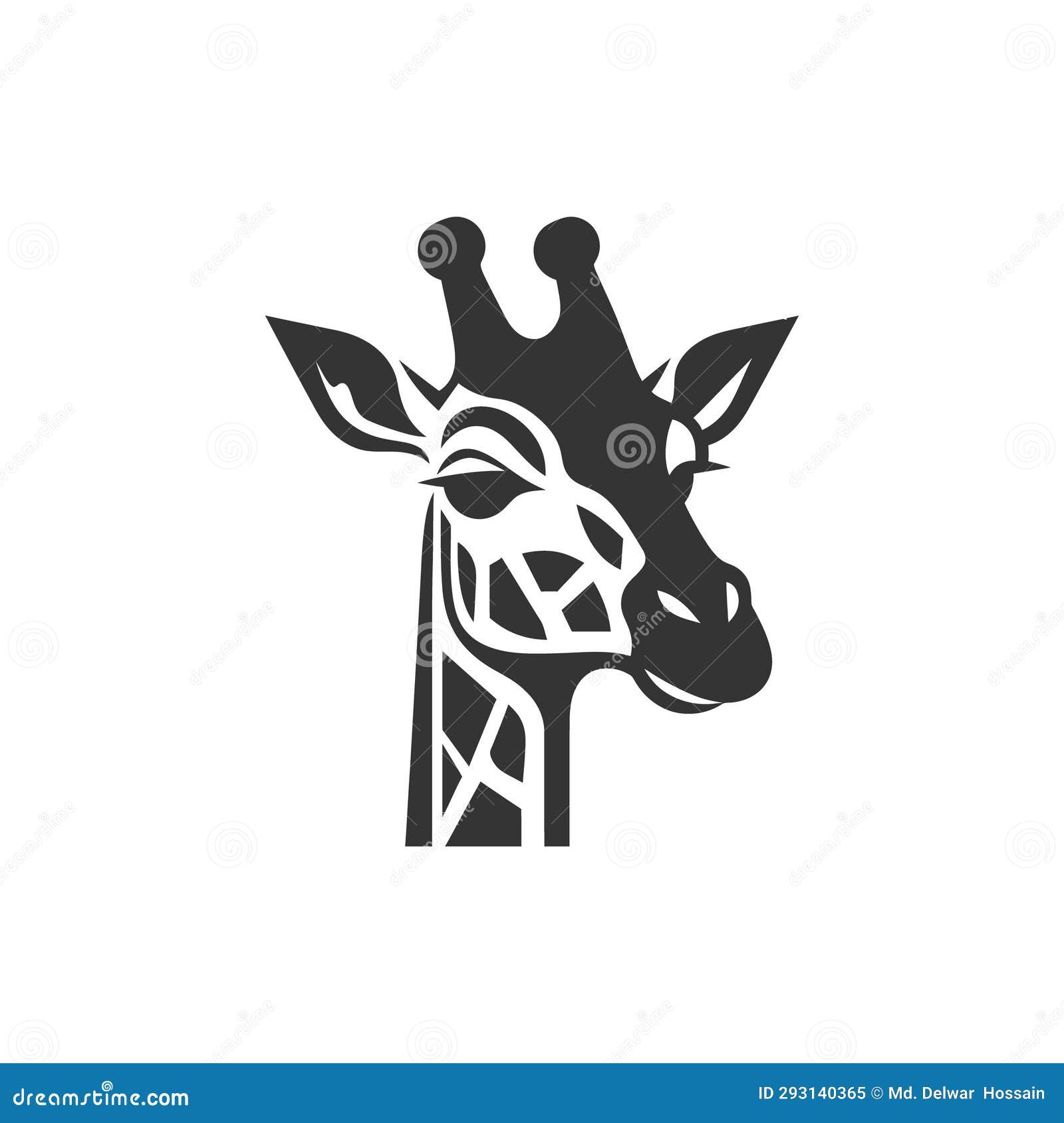 Giraffe icon stock vector. Illustration of illustrations - 293140365