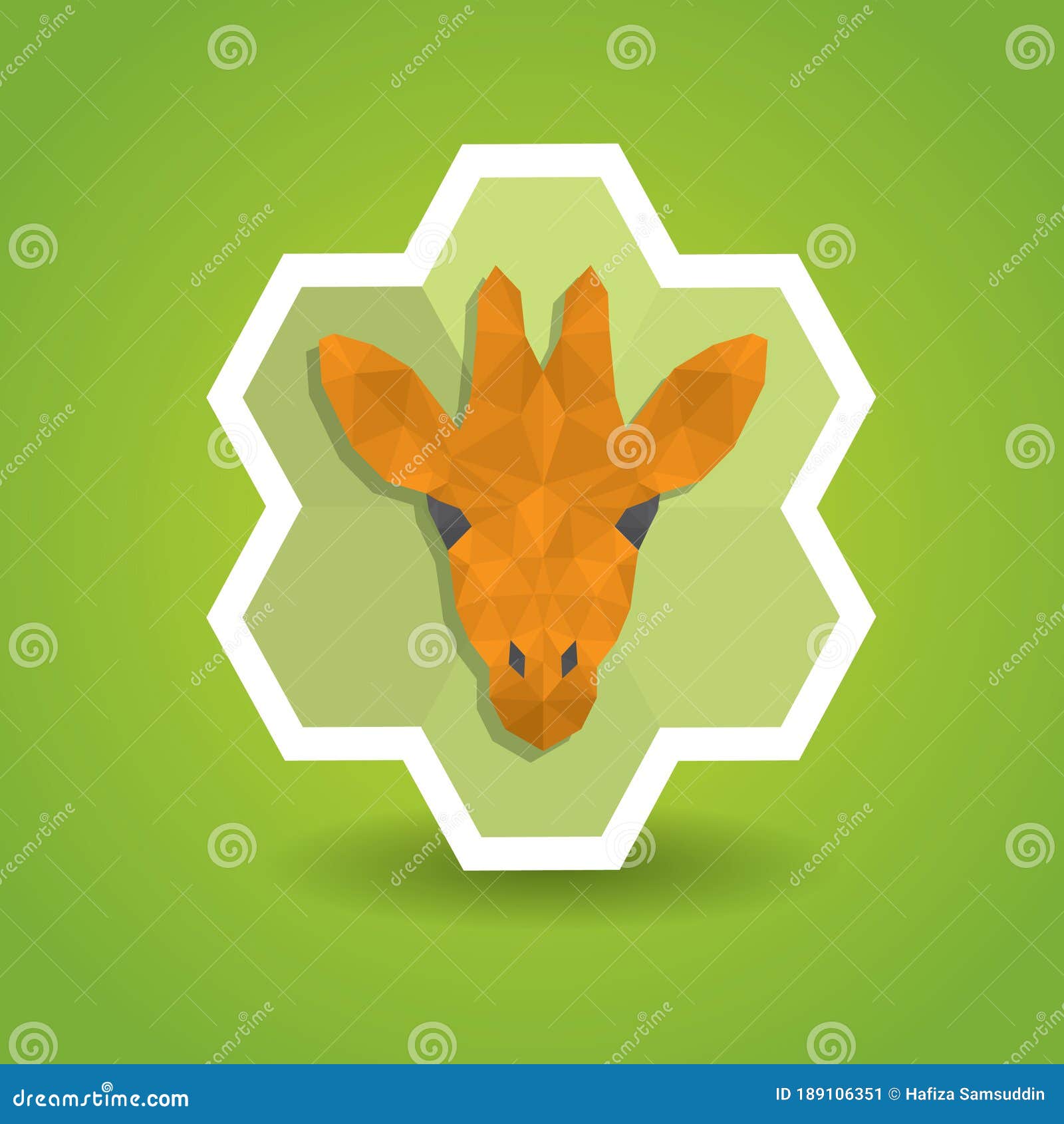 Giraffe Label. Vector Illustration Decorative Design Stock Vector ...