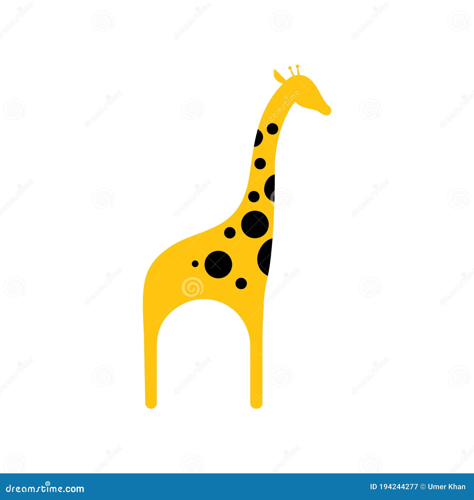 Giraffe logo design vector stock vector. Illustration of style - 194244277