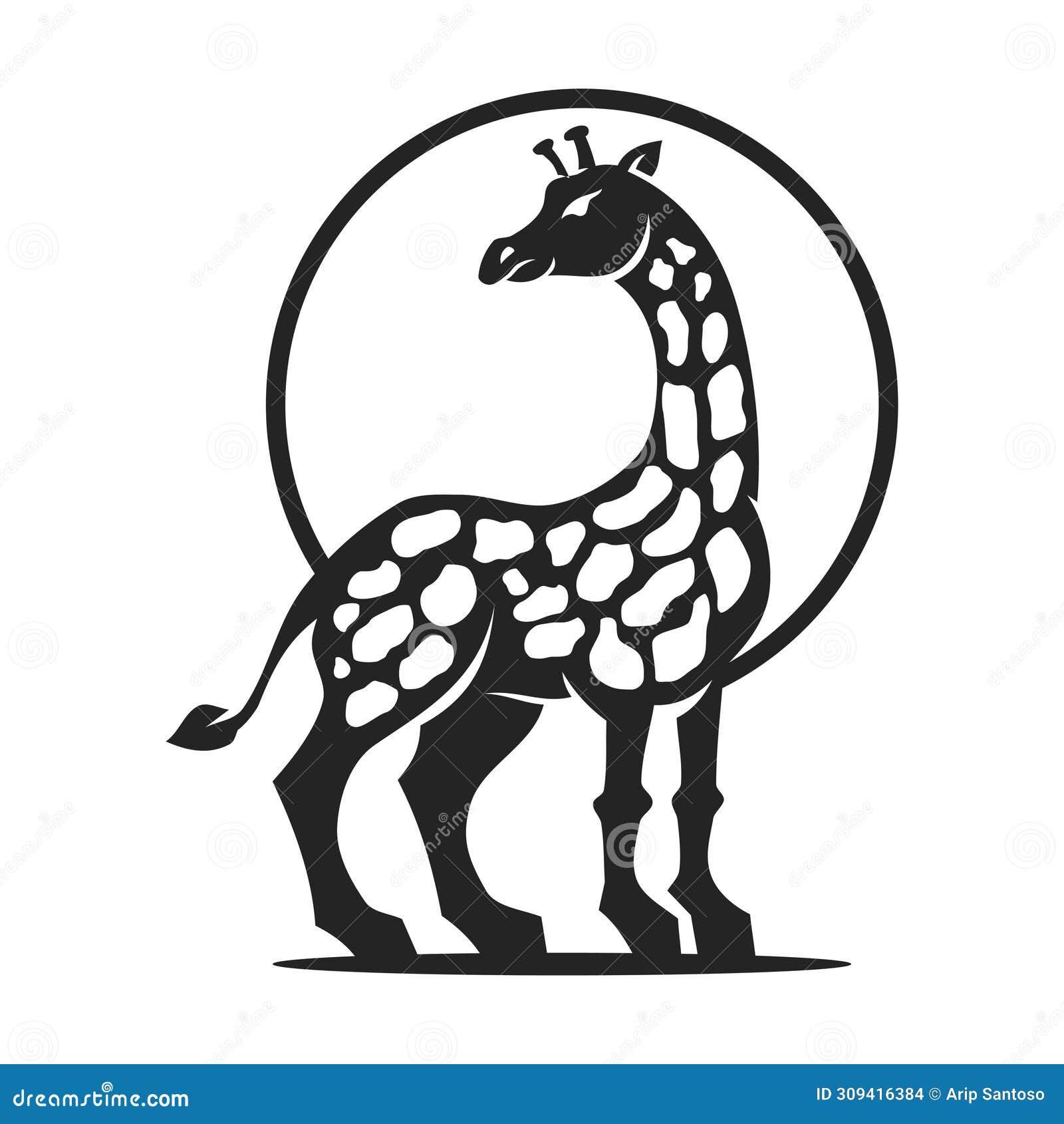 Giraffe Logo Template Isolated. Brand Identity. Abstract Vector Graphic ...