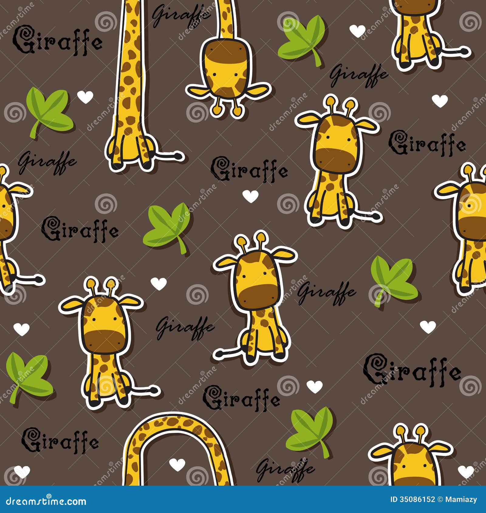 Giraffe Pattern Vector Illustration | CartoonDealer.com #36226936