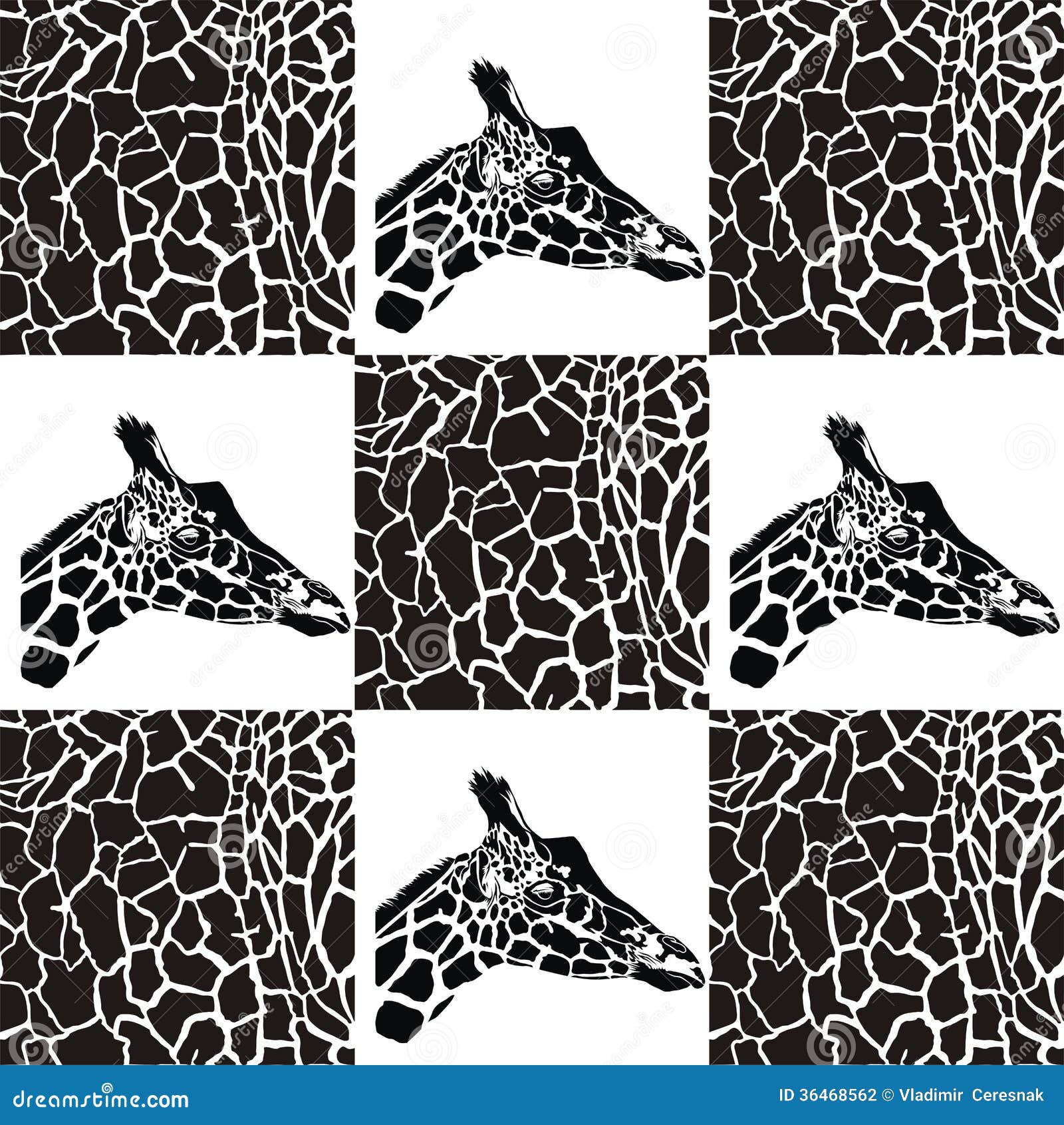 Giraffe Patterns for Textiles and Wallpaper Stock Vector - Illustration ...