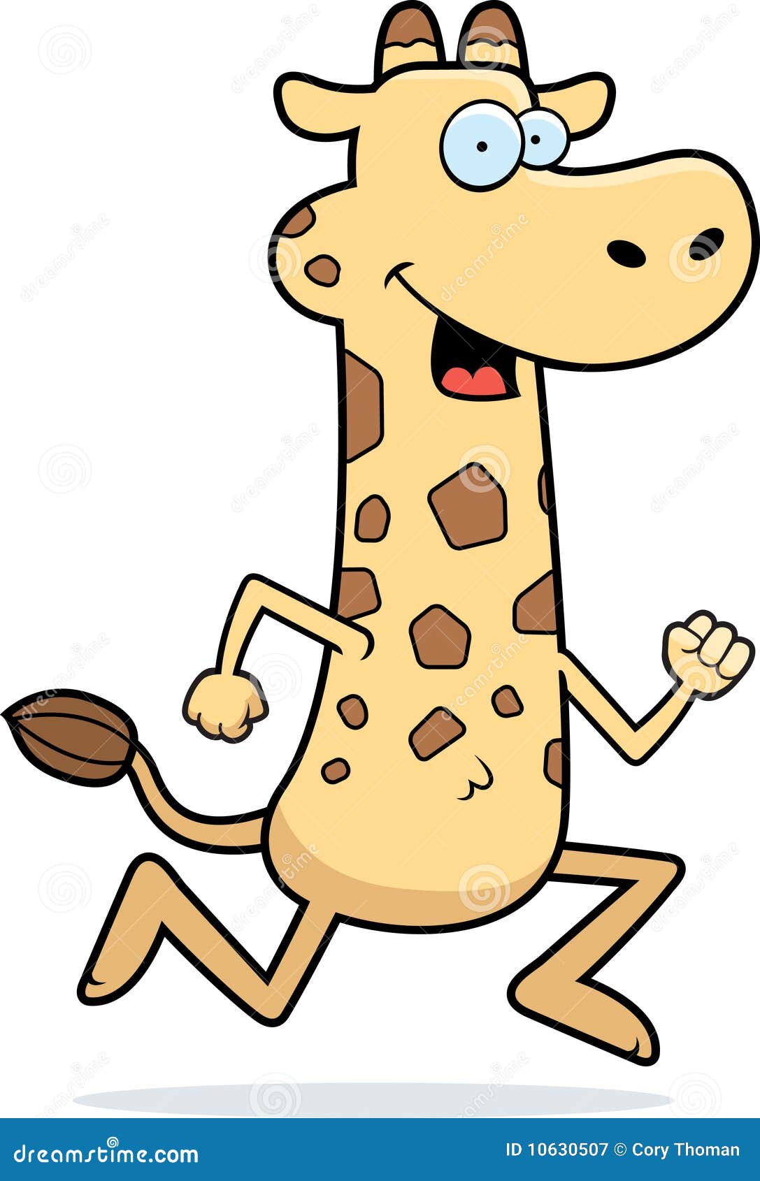 Giraffe Running stock vector. Illustration of animal - 10630507