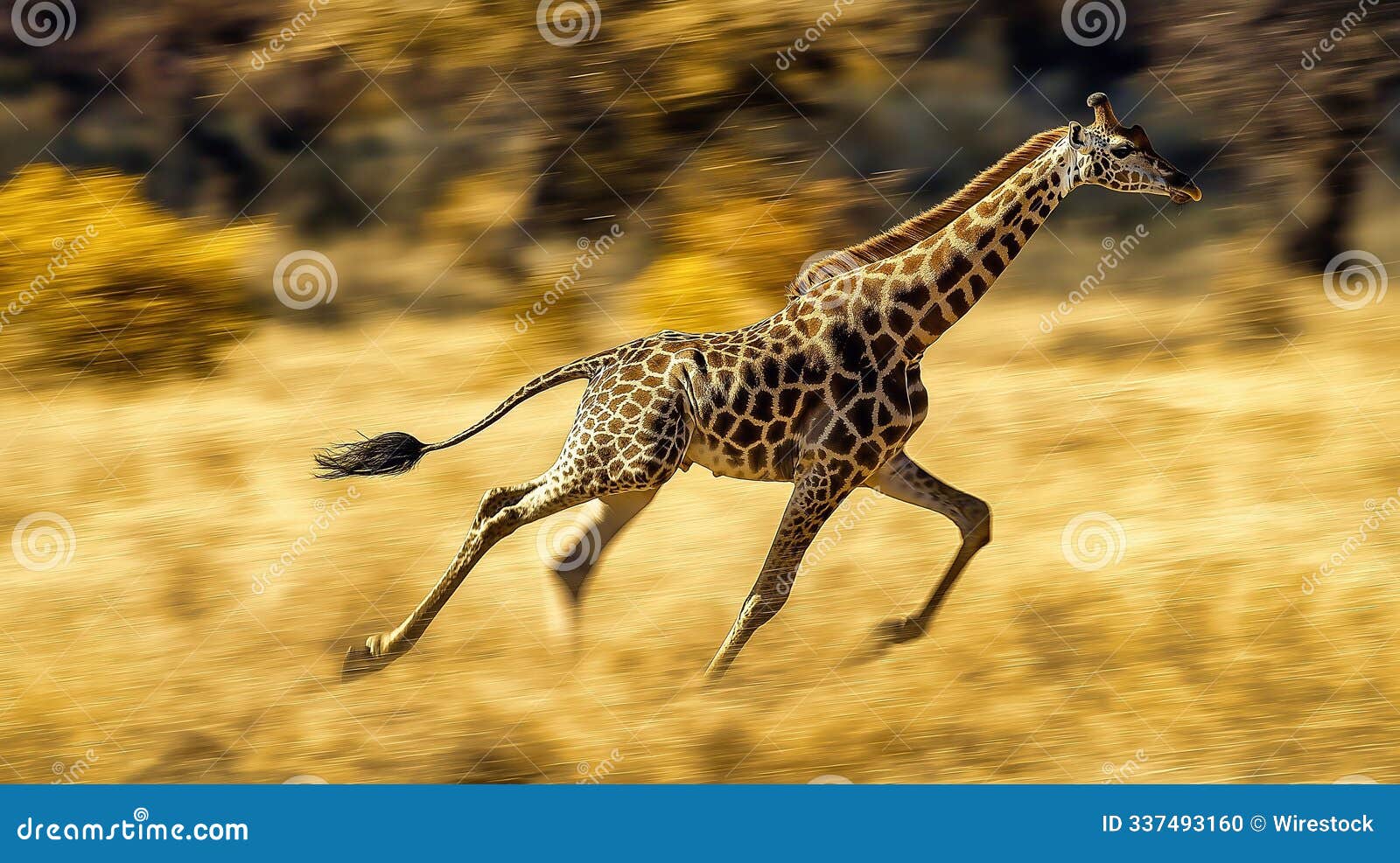 Giraffe Running Cartoon Illustration | CartoonDealer.com #215648888
