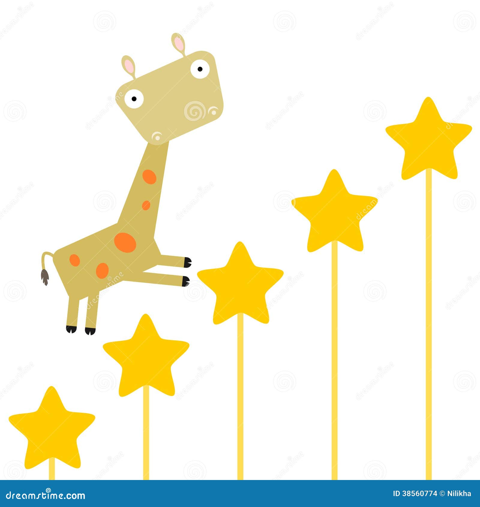 Giraffe s dream stock illustration. Illustration of climb - 38560774