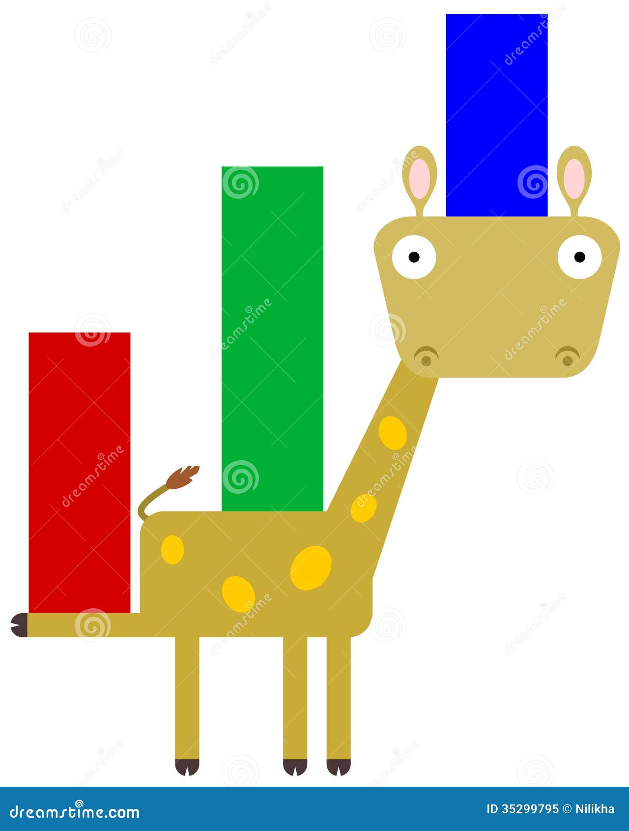 Giraffe s graph stock illustration. Illustration of successful - 35299795
