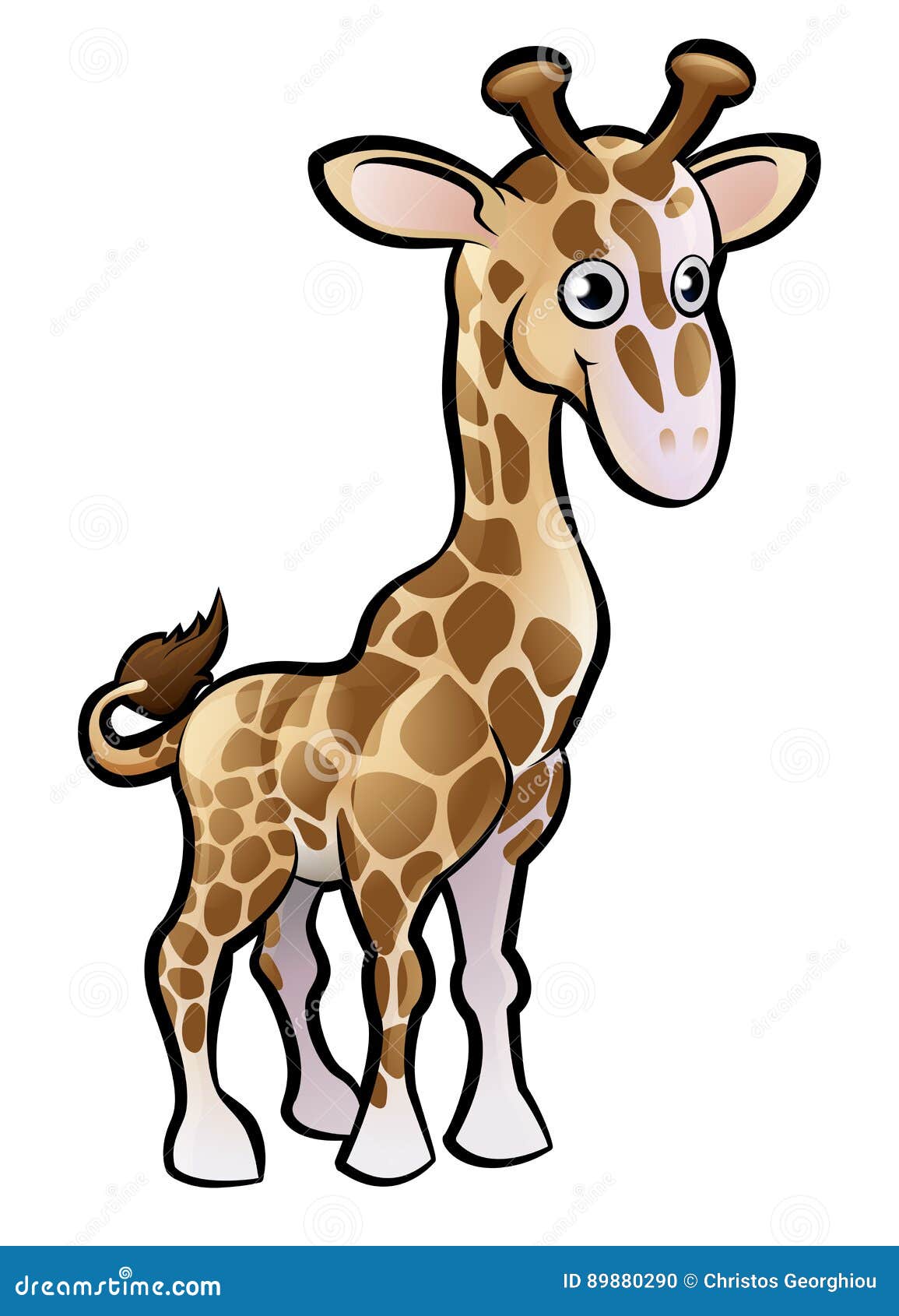 Giraffe Safari Animals Cartoon Character | CartoonDealer.com #90268621
