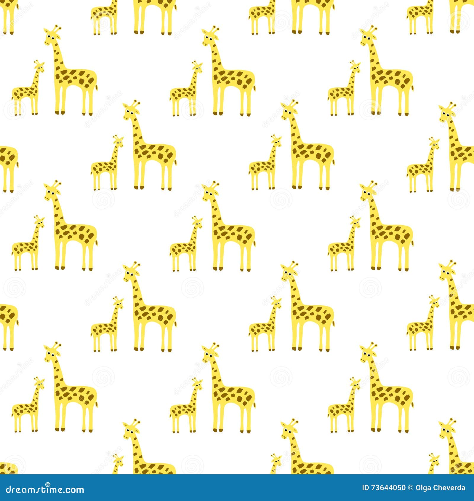 Giraffe seamless pattern. stock vector. Illustration of cute - 73644050