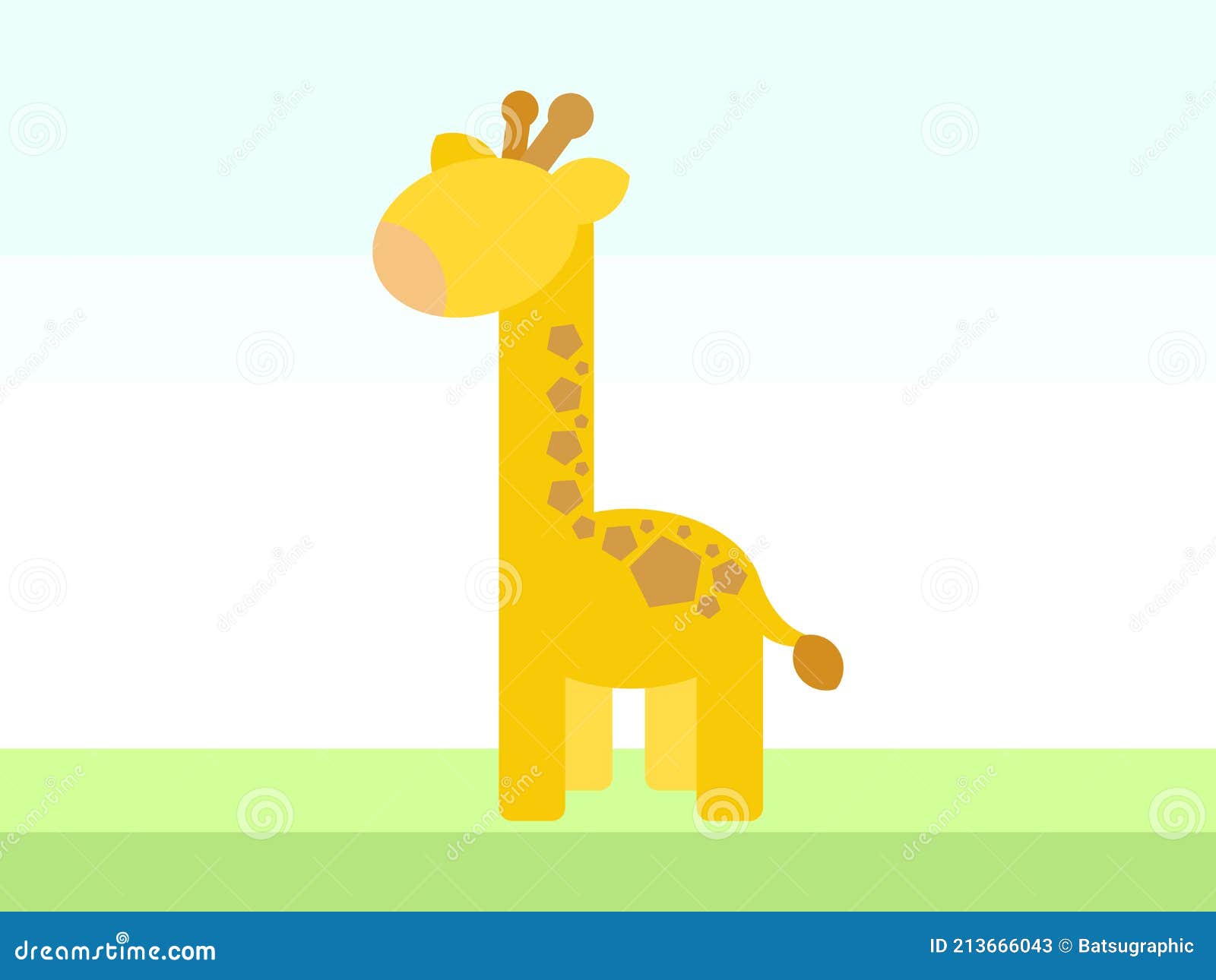 Giraffe Simple Clipart Vector Illustration Stock Illustration ...