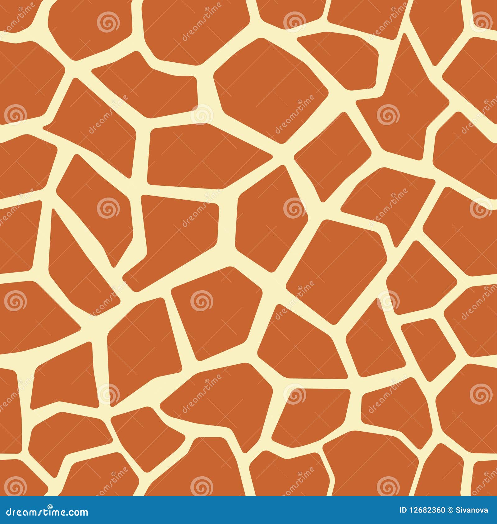 Giraffe Skin Seamless Pattern Stock Vector - Illustration of decoration ...