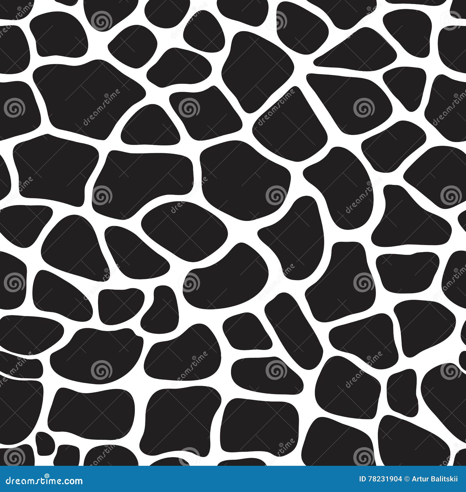 Giraffe Skin. Seamless Pattern. Print Stock Vector - Illustration of ...