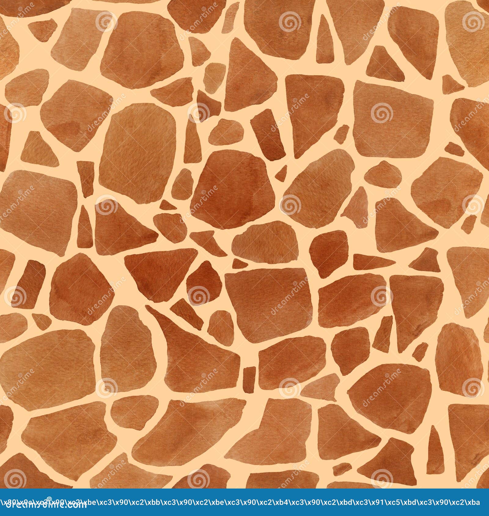 Giraffe Spots Watercolor Seamless Pattern Stock Illustration ...