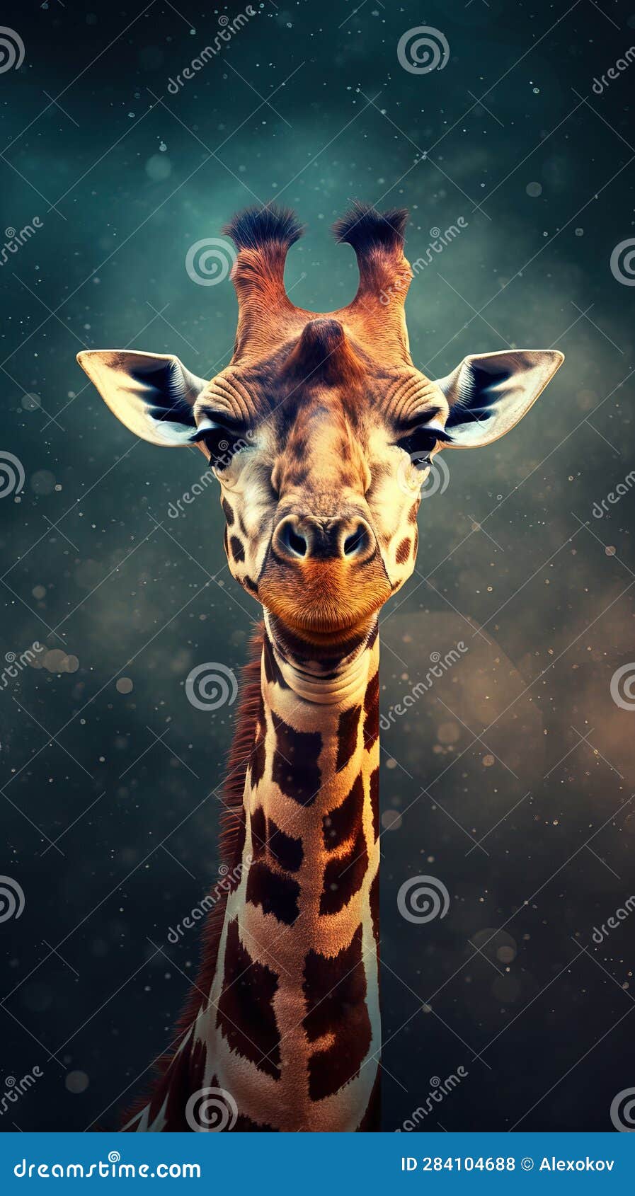 Giraffe Typography on Dark Background. Stock Illustration ...