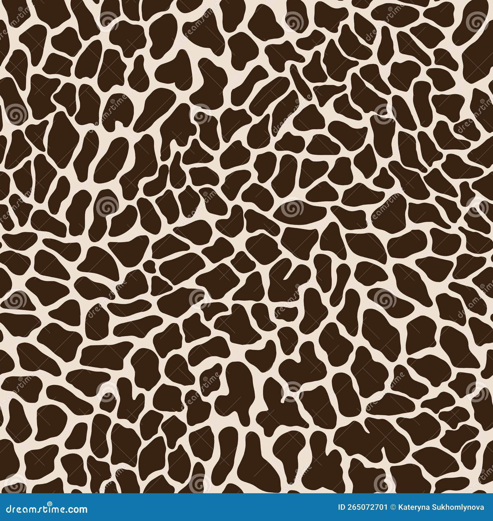 Giraffe Vector Seamless Pattern, Detailed Repeat Stock Vector ...