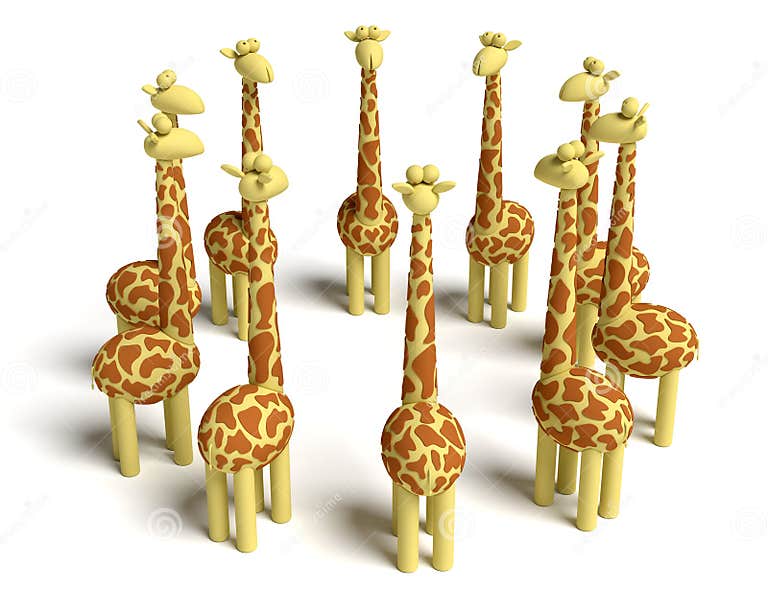 Giraffes meeting stock illustration. Illustration of diverting - 15184234