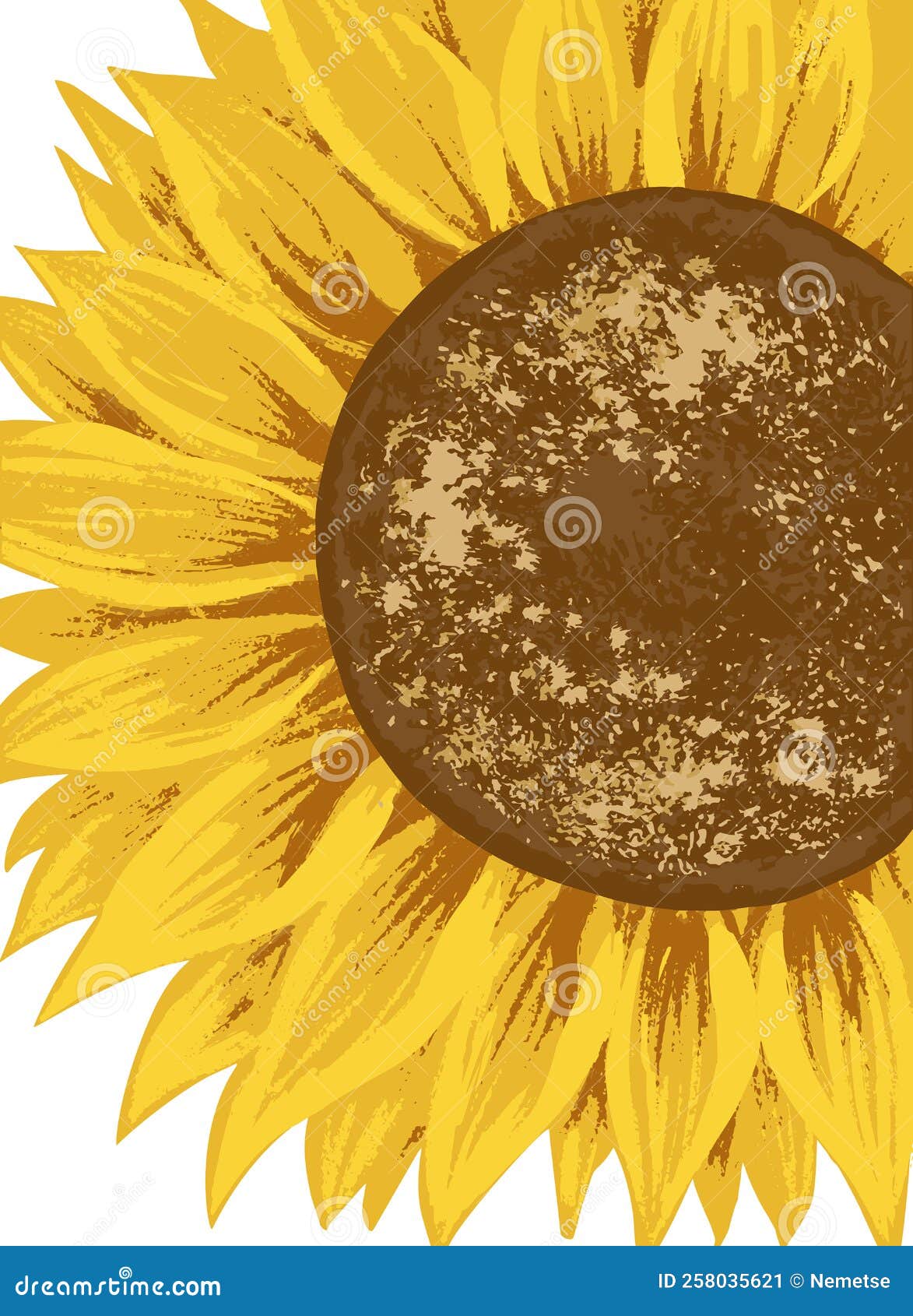 Girasol ilustración del vector. Ilustración de resorte - 258035621