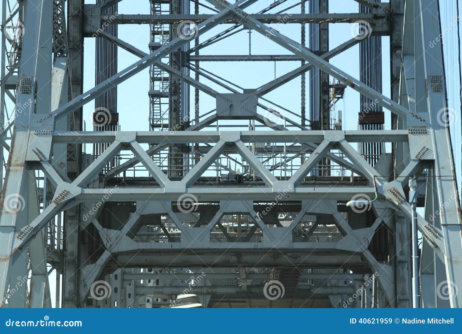 Girder and Framing Structure on Bri Stock Image - Image of steel, gray ...