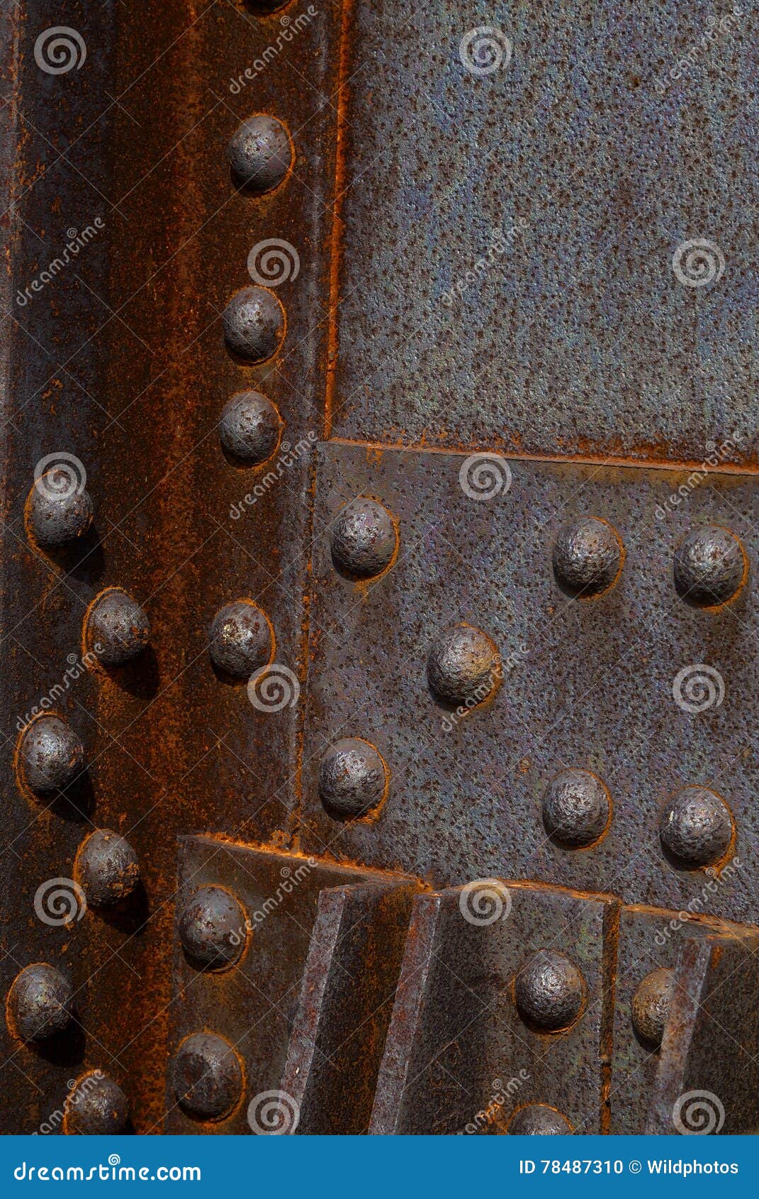 Girder and rivets stock photo. Image of angles, rusty - 78487310