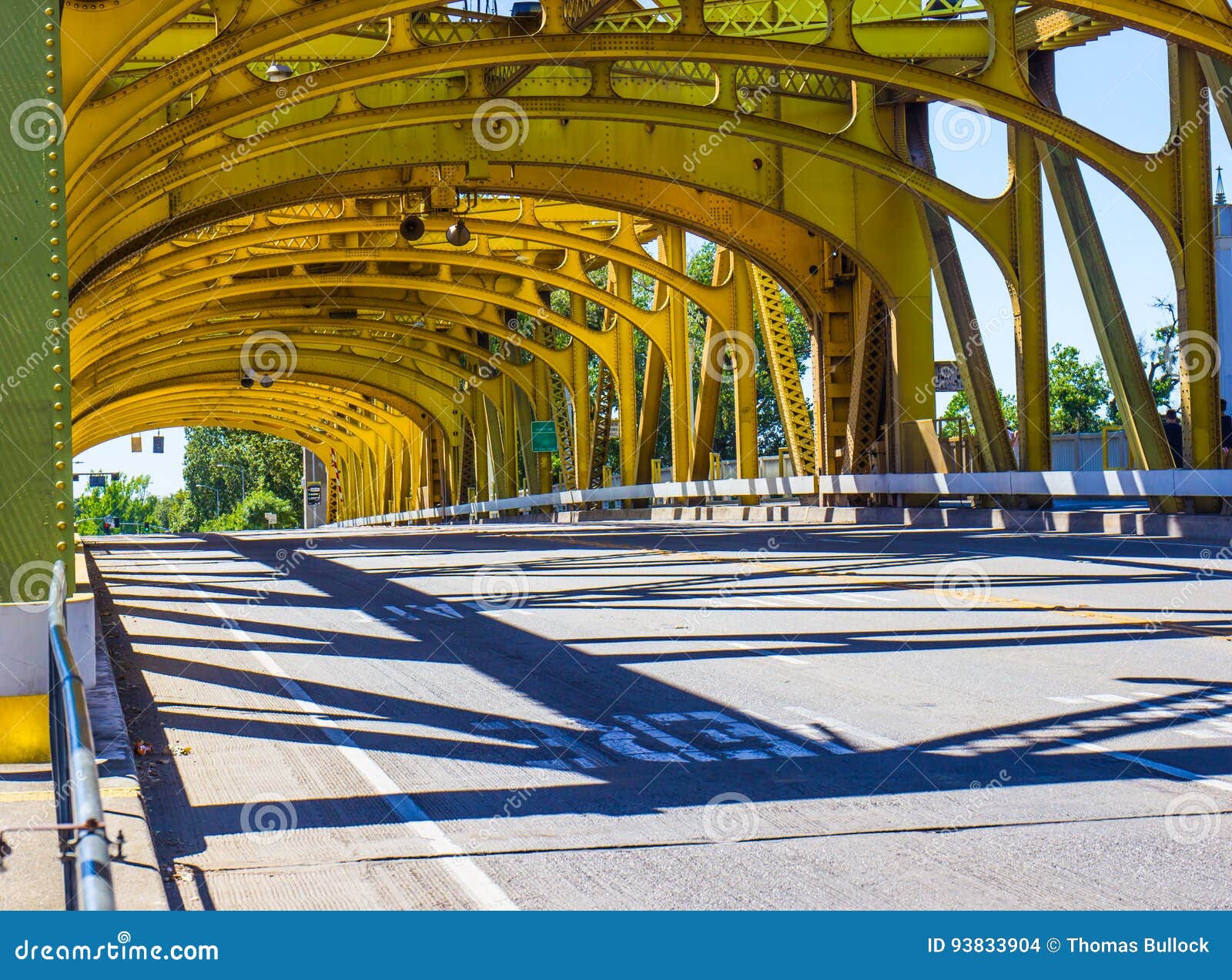 Girders on Bridge Over Roadway Stock Photo - Image of strong, stop ...