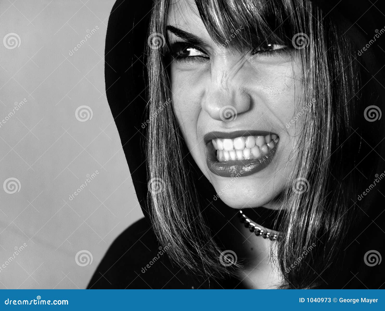 Girl stock image. Image of woman, angry, collar, malicious - 1040973