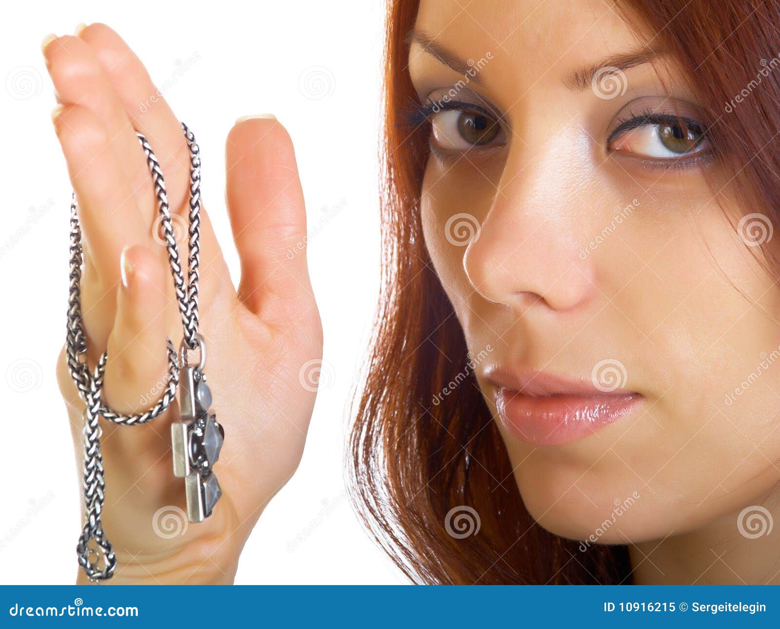 The girl stock image. Image of direction, hand, beautiful - 10916215