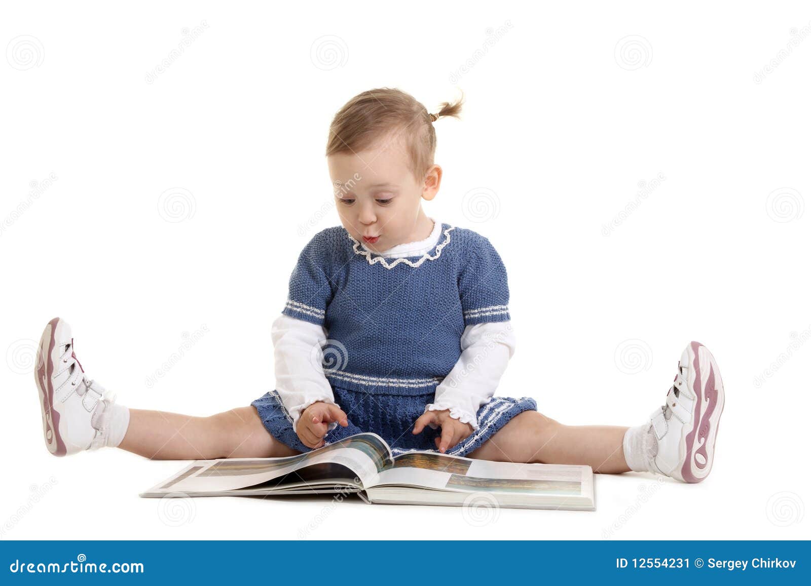 Little Girl Reading Book Enthusiasm Stock Photos - Free & Royalty-Free ...