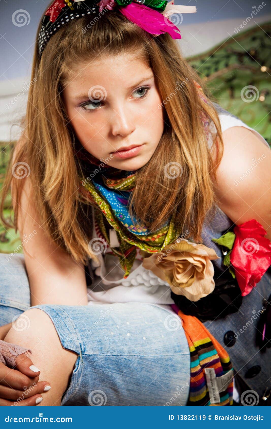 Girl stock image. Image of colorful, teenager, blond - 13822119