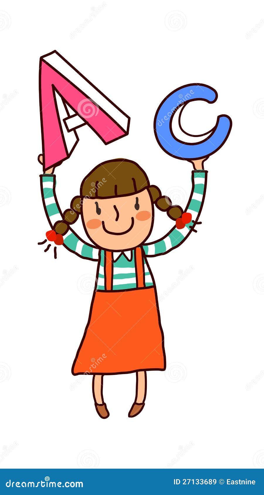 A girl stock vector. Illustration of clip, excitement - 27133689