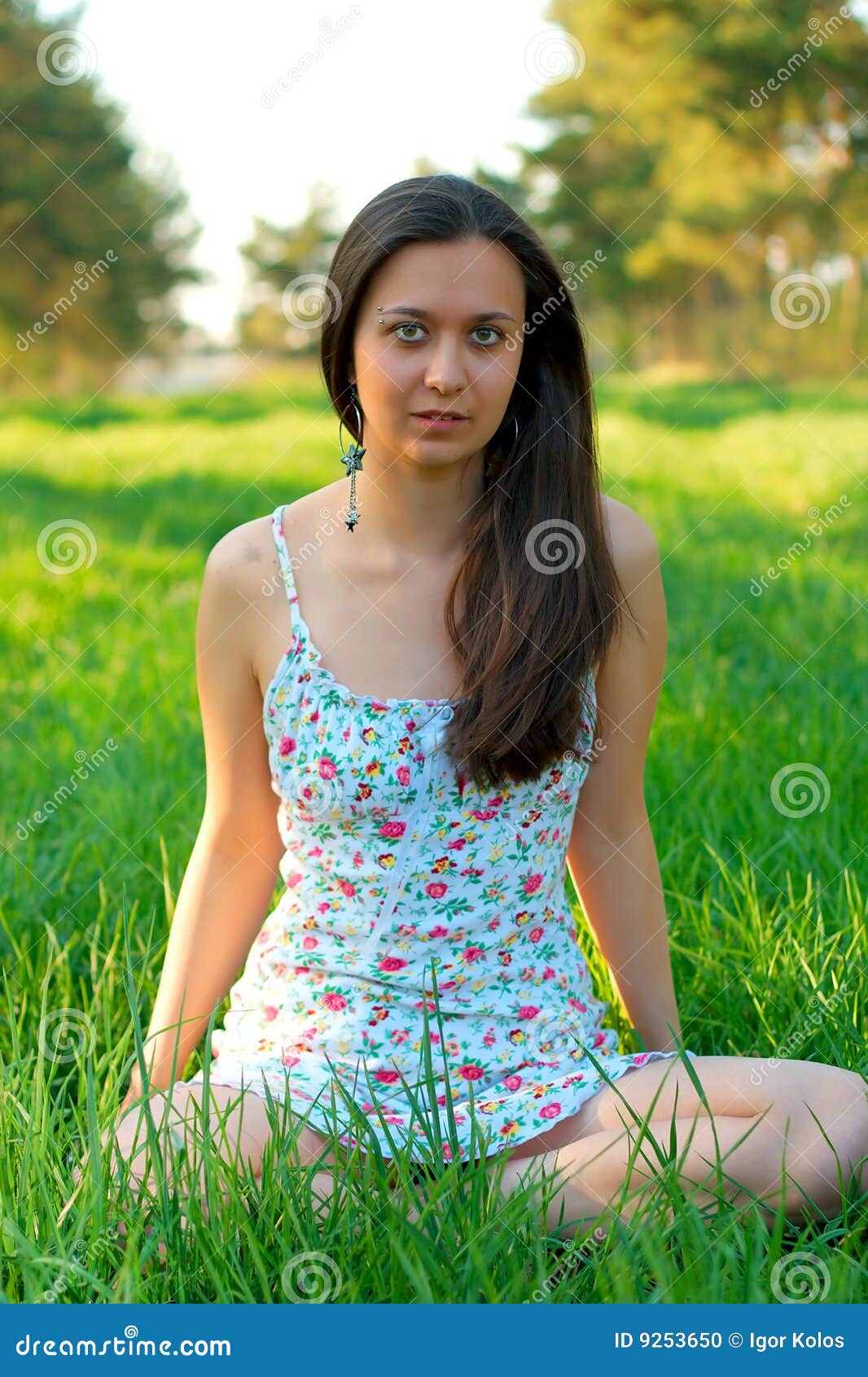 Girl stock photo. Image of lying, scene, idyllic, carefree - 9253650