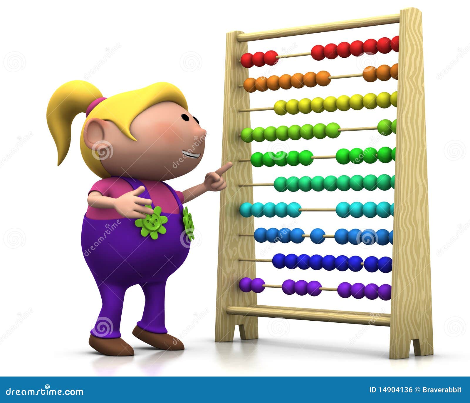 Girl With Abacus Stock Illustration | CartoonDealer.com #14904136