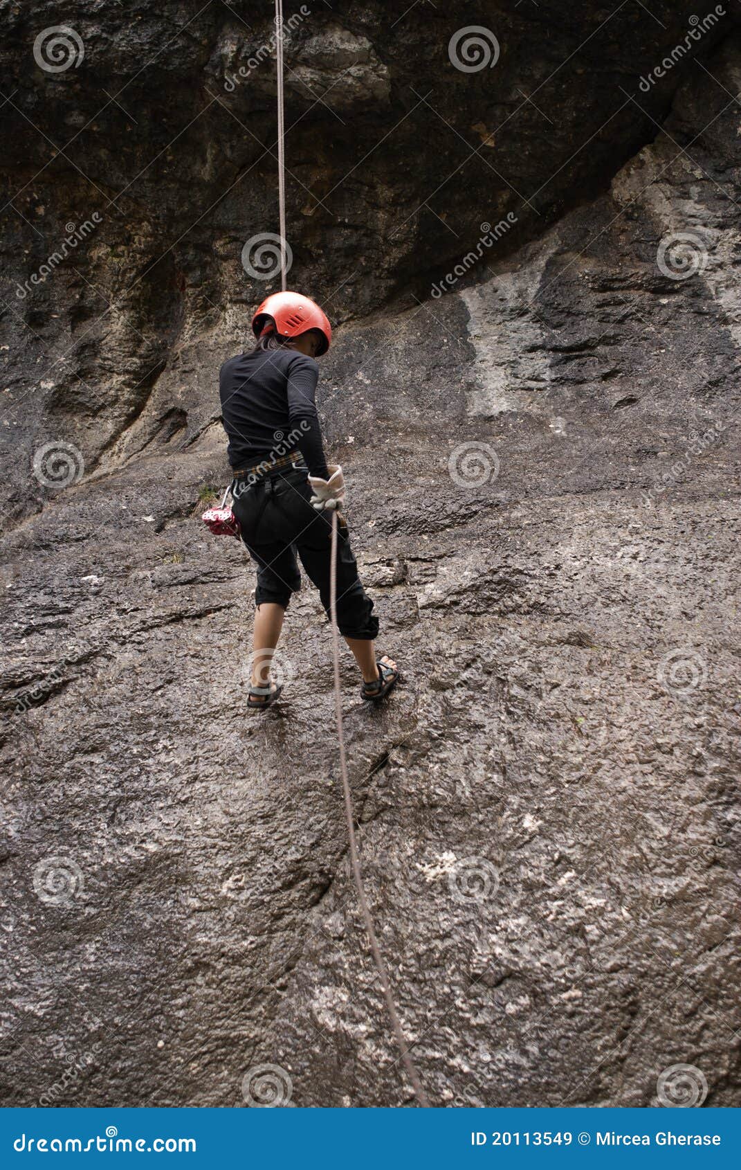 Girl abseiling stock image. Image of nature, adventure - 20113549