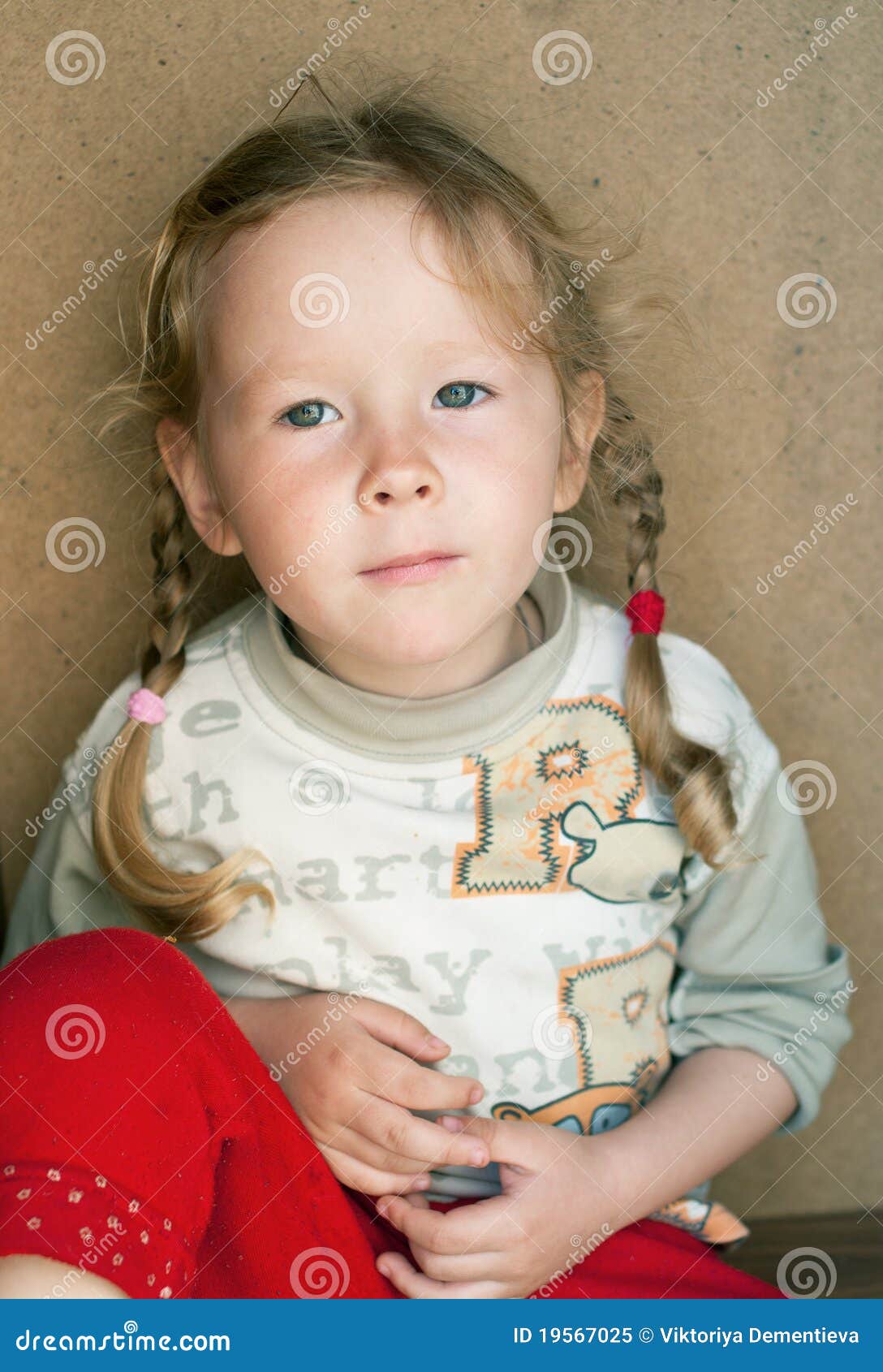 Girl on Abstract Background Stock Image - Image of yellow, baby: 19567025