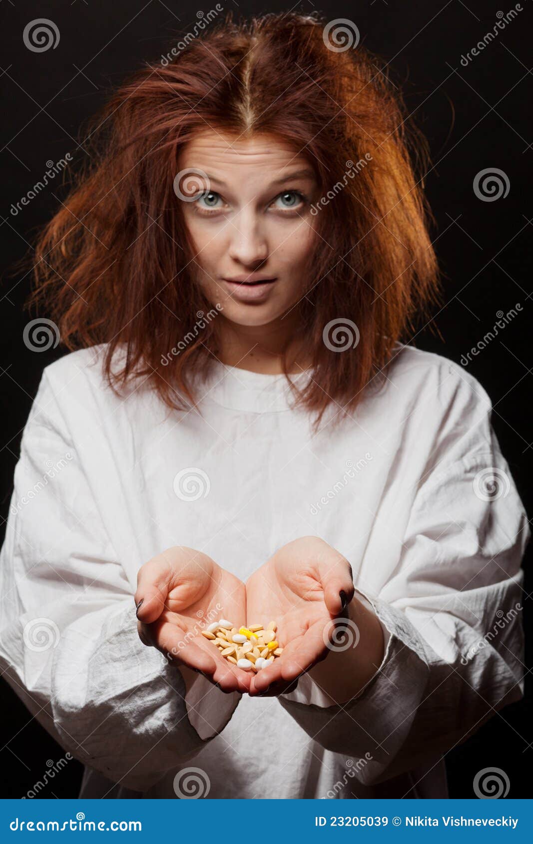 Girl addict stock image. Image of unhappy, sadness, habit - 23205039