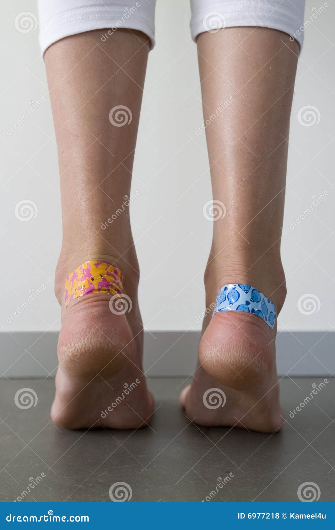 Girl with Adhesive Plasters Stock Photo - Image of bandage, wounds: 6977218