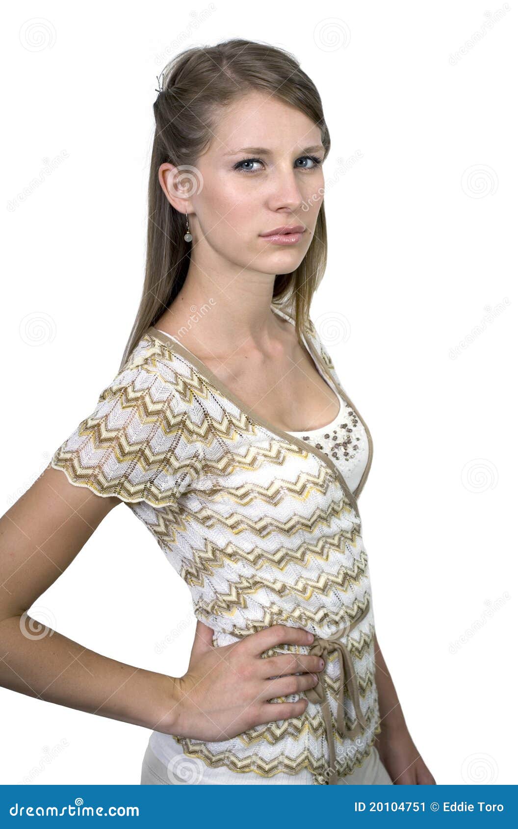 Girl Against Plain Background Stock Image - Image: 20104751