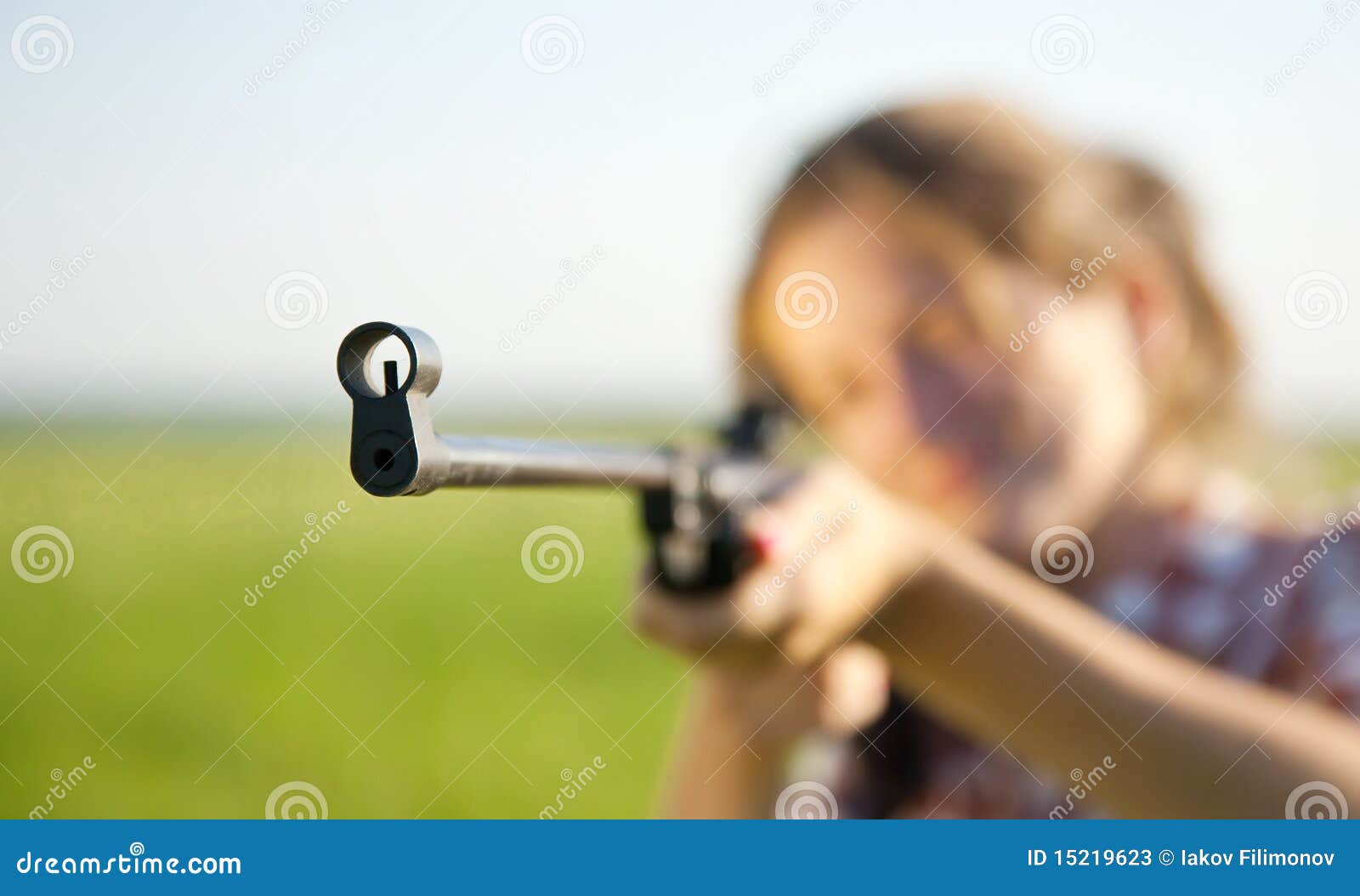 Girl Aiming Pneumatic Rifle Stock Photos - Free & Royalty-Free Stock ...