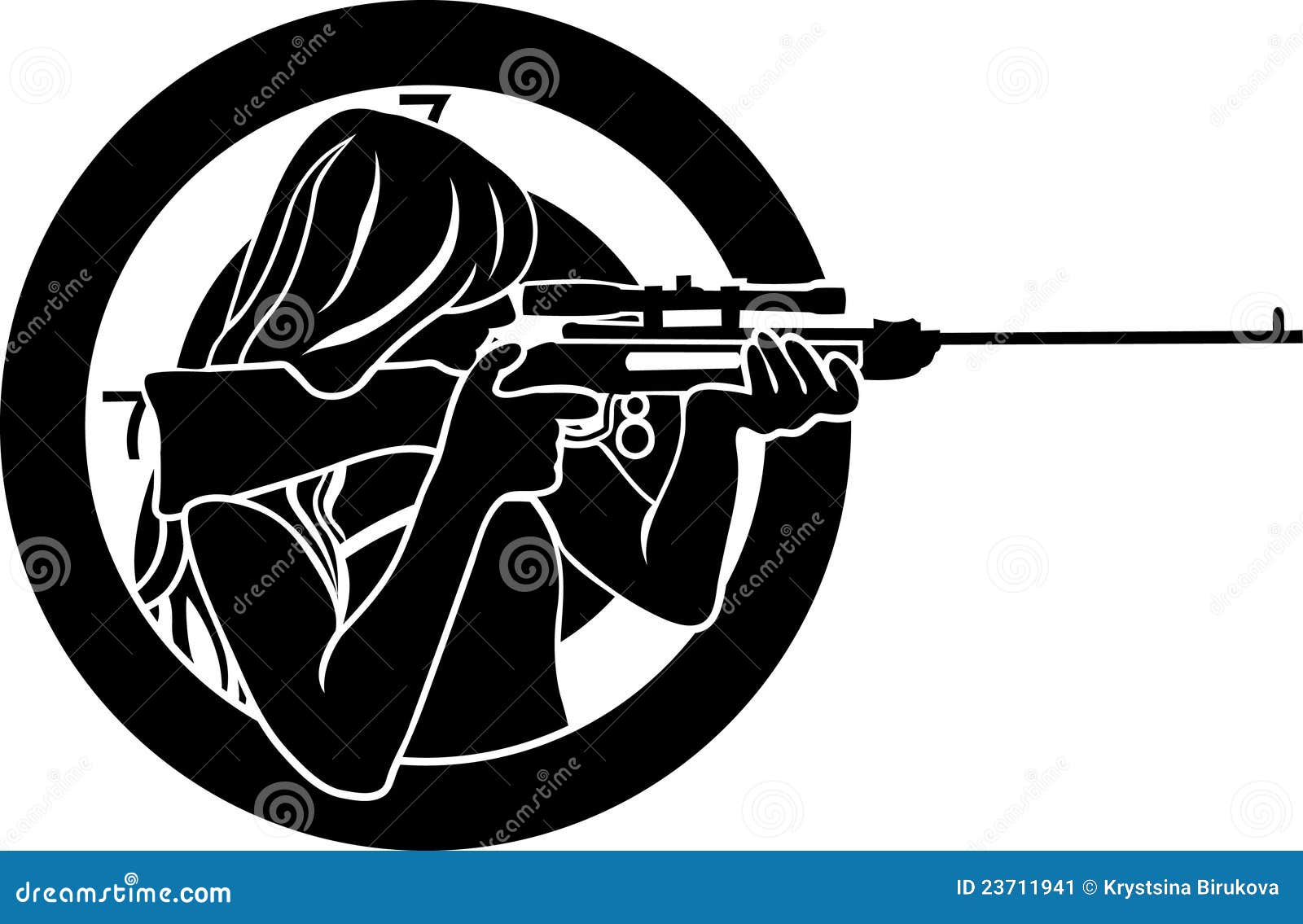 Girl With Gun Vector